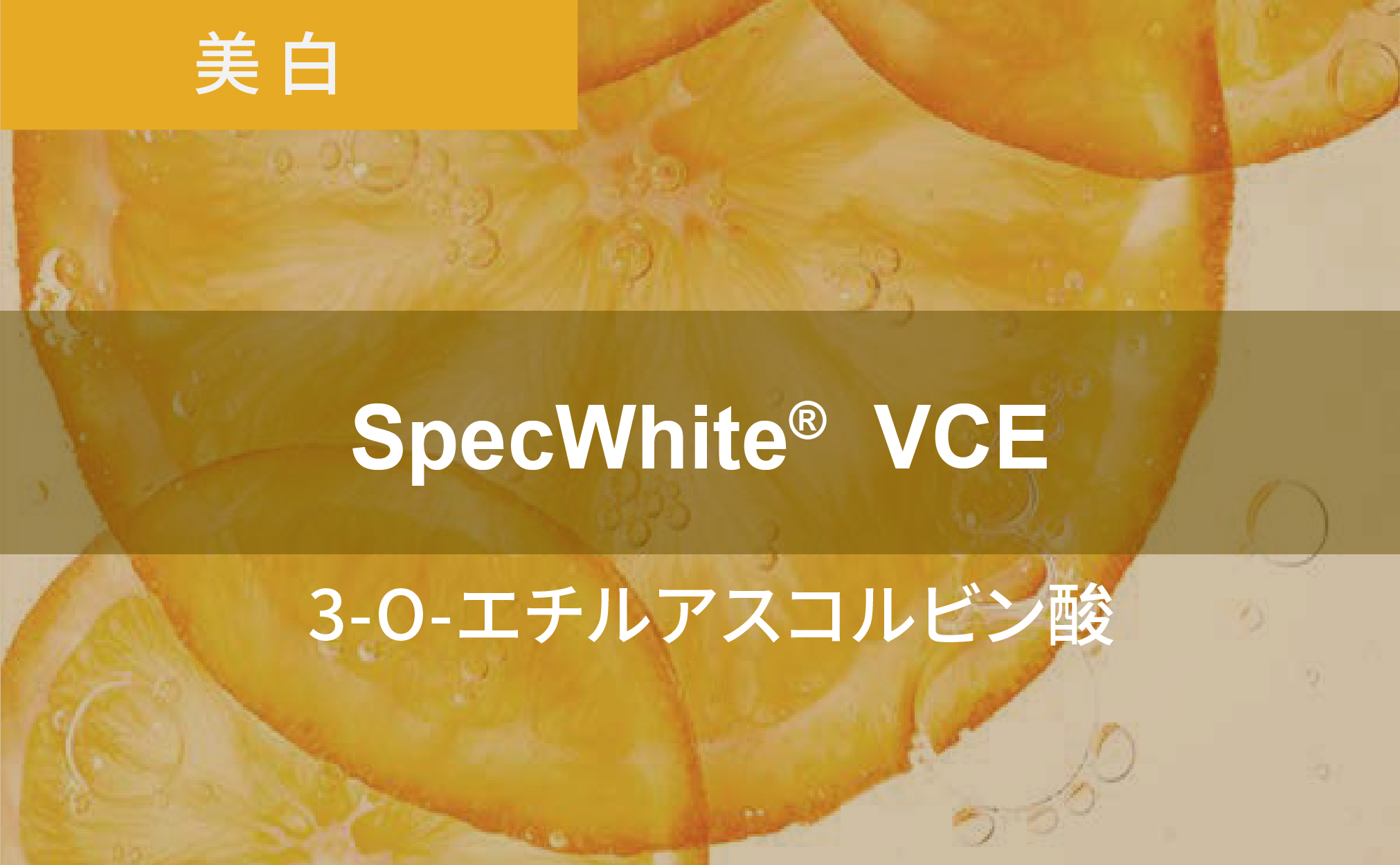 SpecWhite®VCE（3-O-エチルアスコルビン酸） | スペックケムバイオテクノロジー日本株式会社